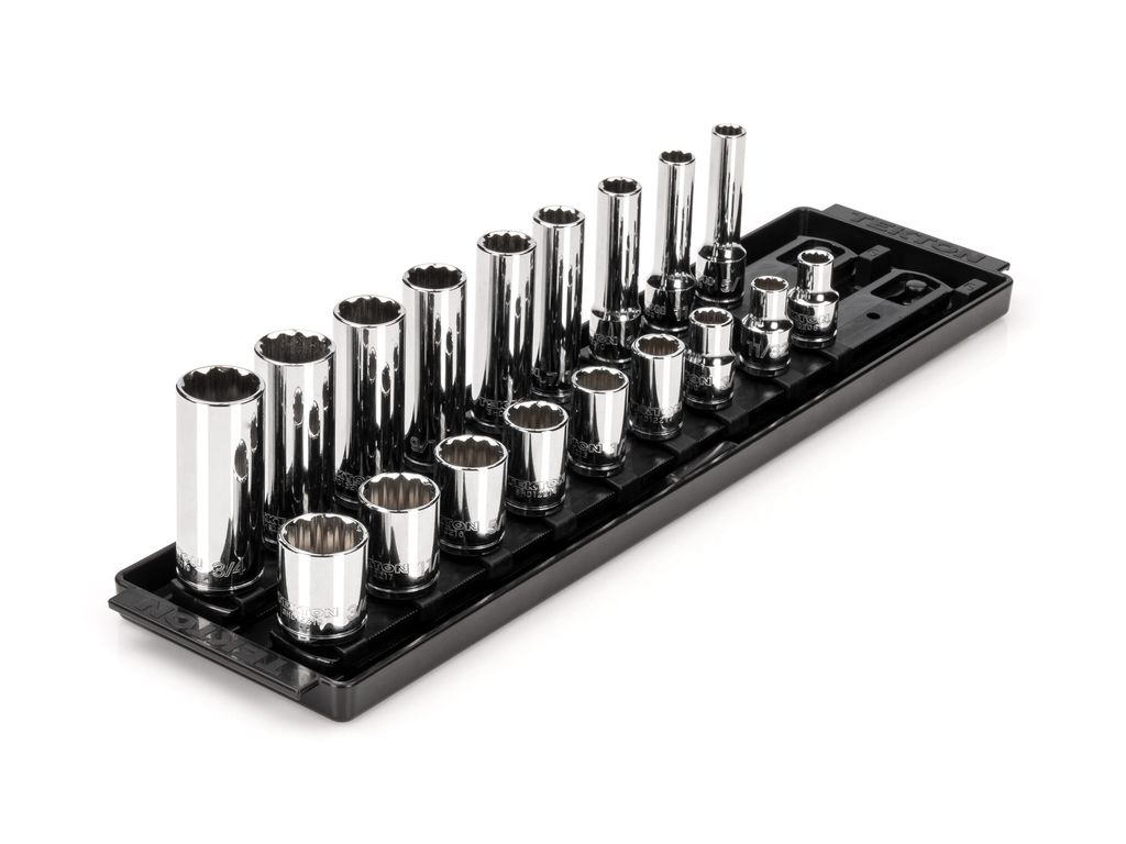 12-Point Socket Sets with Rail Storage | TEKTON