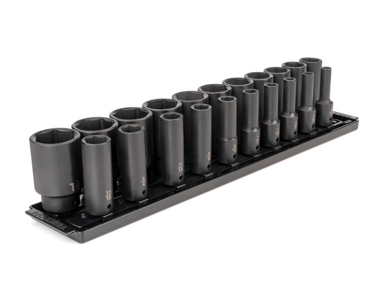 1/2 Inch Drive Deep 6-Point Impact Socket Set, 21-Piece | TEKTON | SID92103