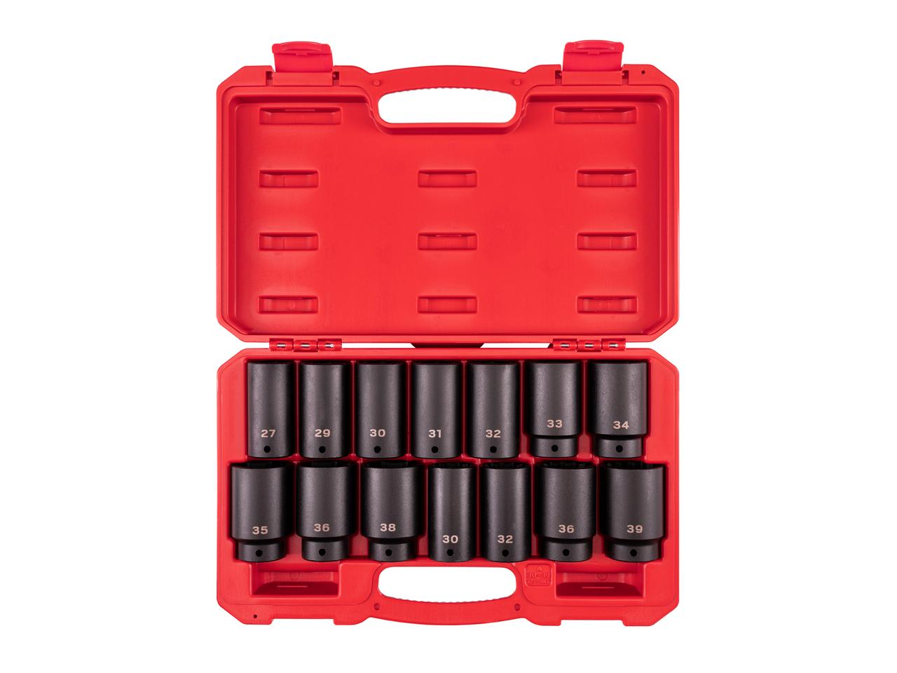 14-Piece Axle Nut Impact Socket Set with Case | TEKTON