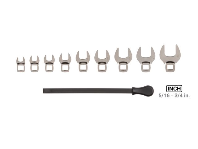 3/8 Inch Drive Crowfoot Wrench Set, 9-Piece (Key) | TEKTON | WCF94101