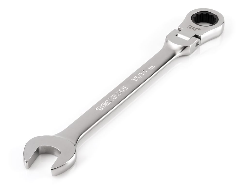 15/16 Inch Flex Head Ratcheting Combination Wrench | TEKTON