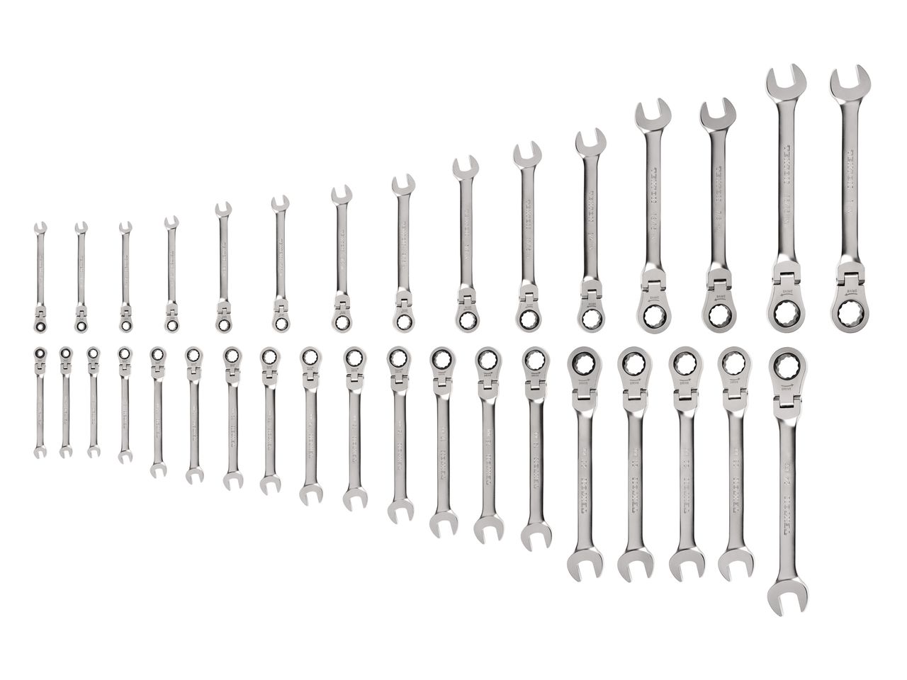 34-Piece Flex Ratcheting Combination Wrench Set | TEKTON