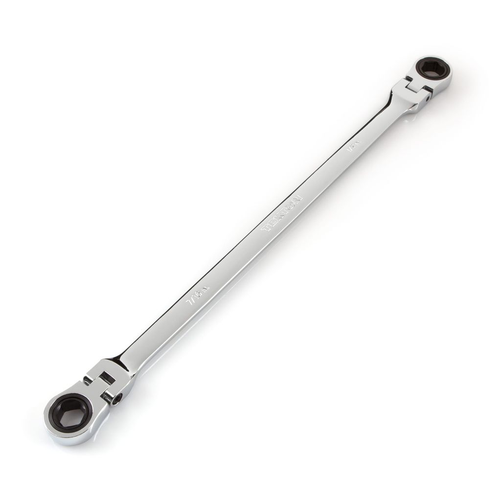 7/16 x 1/2 Inch Long Flex Ratcheting 6-Point Box End Wrench | TEKTON ...
